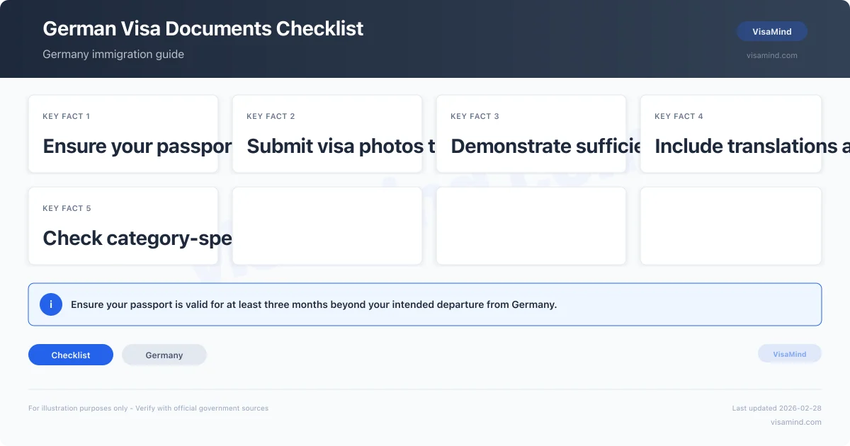 German Visa Documents Checklist — Germany | VisaMind